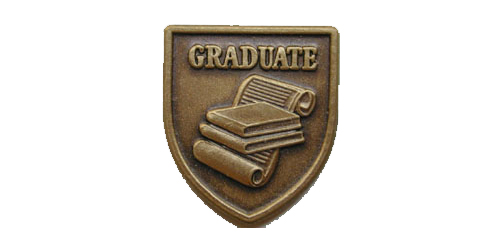 Graduate Lapel Pin, Multiple Finishes